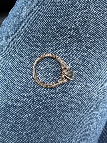 14k Rose Gold .5k Diamond Engagement Ring With Diamonds In Setting | eBay