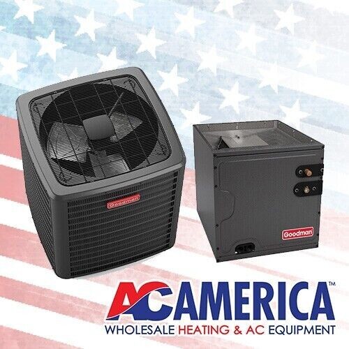 3 Ton Goodman 14 SEER AC Condenser / Coil upflow GSX140361 CAPFA3626B6 ...