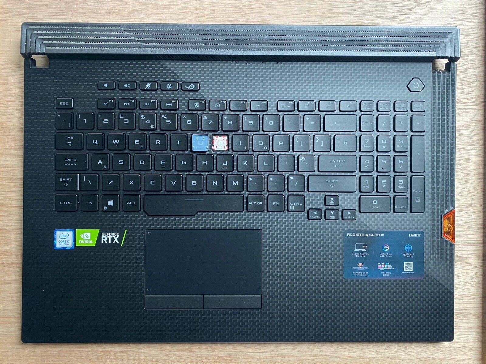 Asus ROG G731 G731G G731GW Series UK Keyboard RGB - 1 Key + Hinges ...