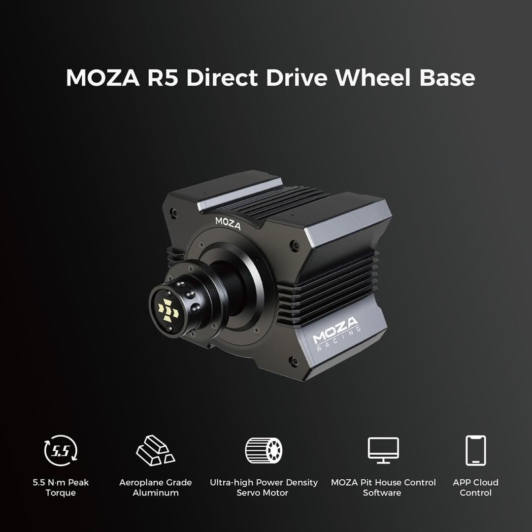 Moza R5 All-in-One PC Gaming Racing Simulator 3PCS 5.5Nm Direct Drive ...