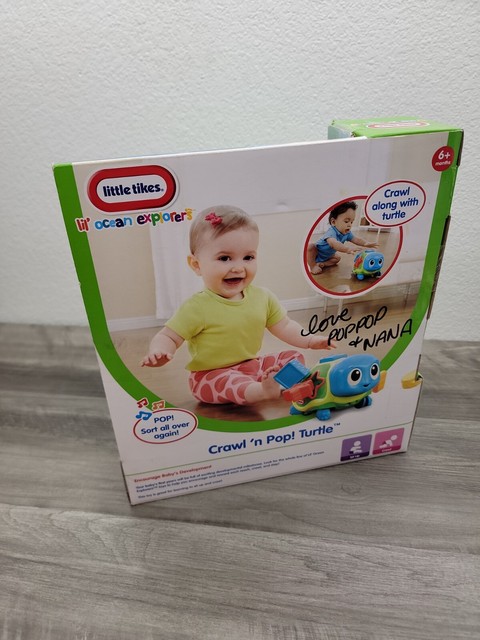 Little Tikes Lil' Ocean Explorers Crawl 'n Pop Turtle 6 Months for sale ...