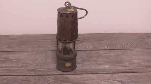 Vintage 40s Davy lamp Miner's lamp gas analyzer mine Wolf safety coal ...