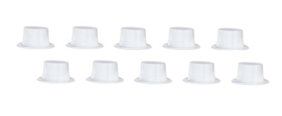 White Plastic Top Hat #66625, 10 pieces, Costume Accessory, Party ...