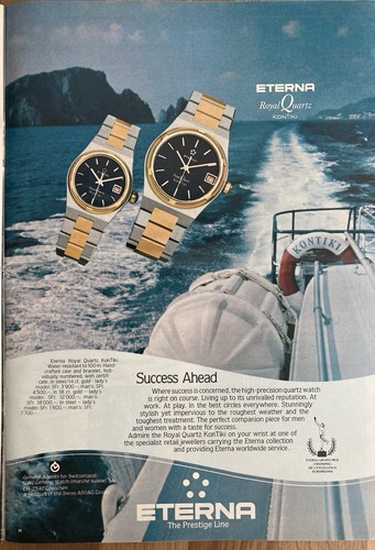 ETERNA WATCHES 1980s MAGAZINE COMMERCIAL AD ADVERTISEMENT | eBay