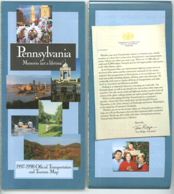 Vintage 1997-8 Pennsylvania Official State Road Map –Ver. B (Give ‘em a ...