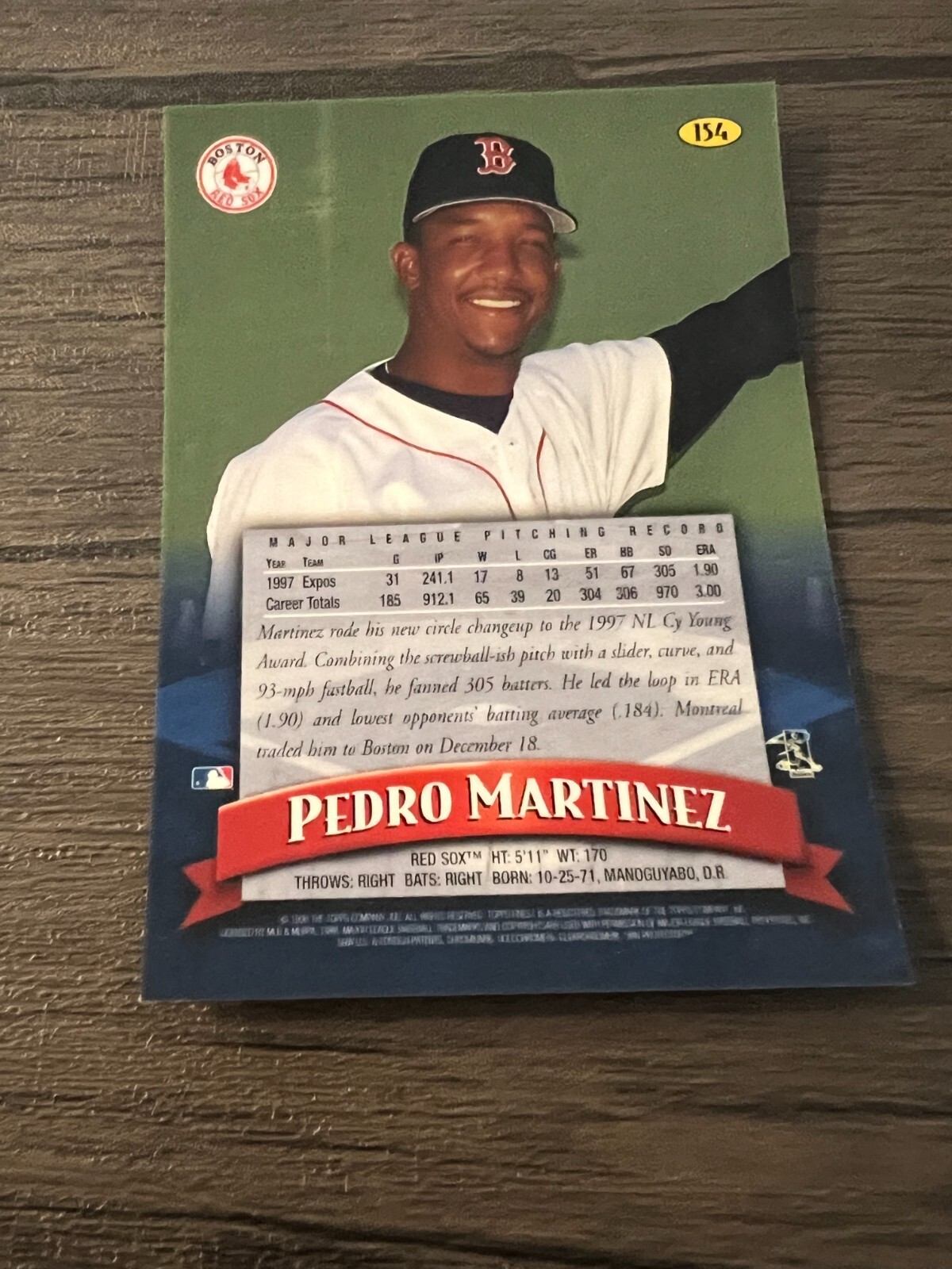 1998+Topps+Finest+-+%23154+Pedro+Martinez for sale online | eBay