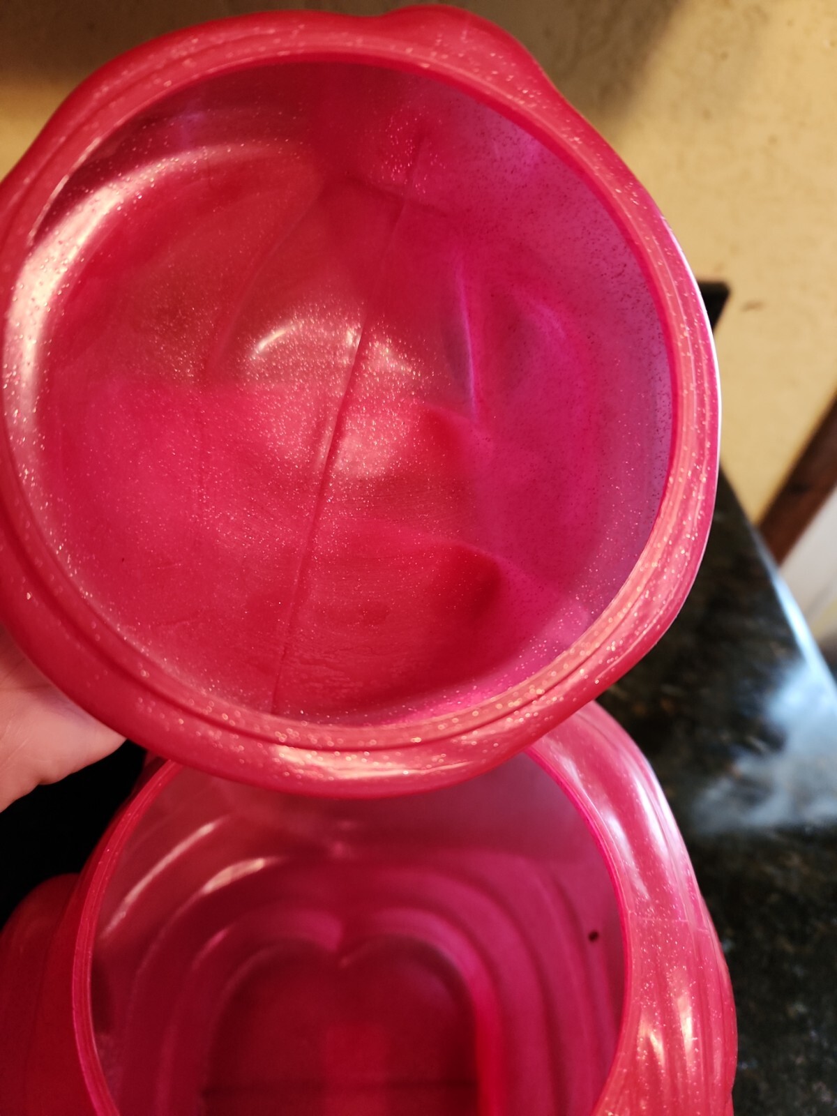 Vintage PackerWare Red Plastic Santa Claus Holiday Cookie Jar Made in ...