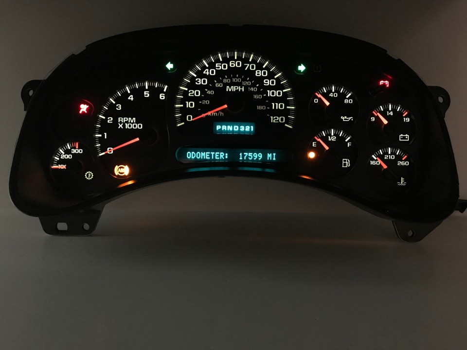 03 04 05 Sierra Silverado Speedometer Gauge Cluster w/Trans Temp ...