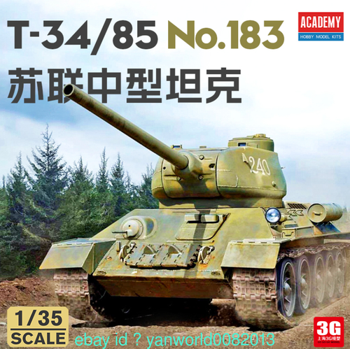 Academy 13554 1/35 T-34/85 No.183 Factory Production Late (Plastic ...