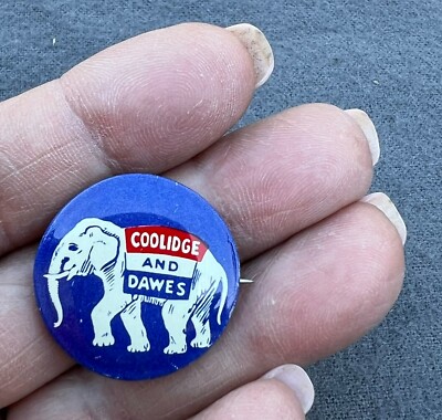 1924 Reproduction Lapel Pin Presidential Campaign COOLIDGE and DAWES 1 ...