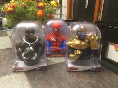 MARVEL SPIDER-MAN COMIC BANK NIB ALSO HAVE TWO OTHER CHARACTERS-CHOOSE ...