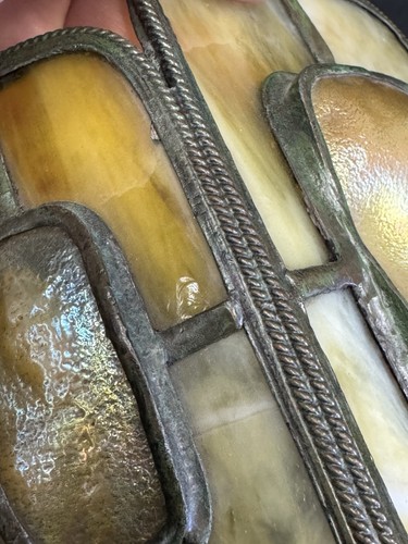 Tiffany Studios Turtle Back Tile Slip Shade Bronze Wall Scone Electric ...