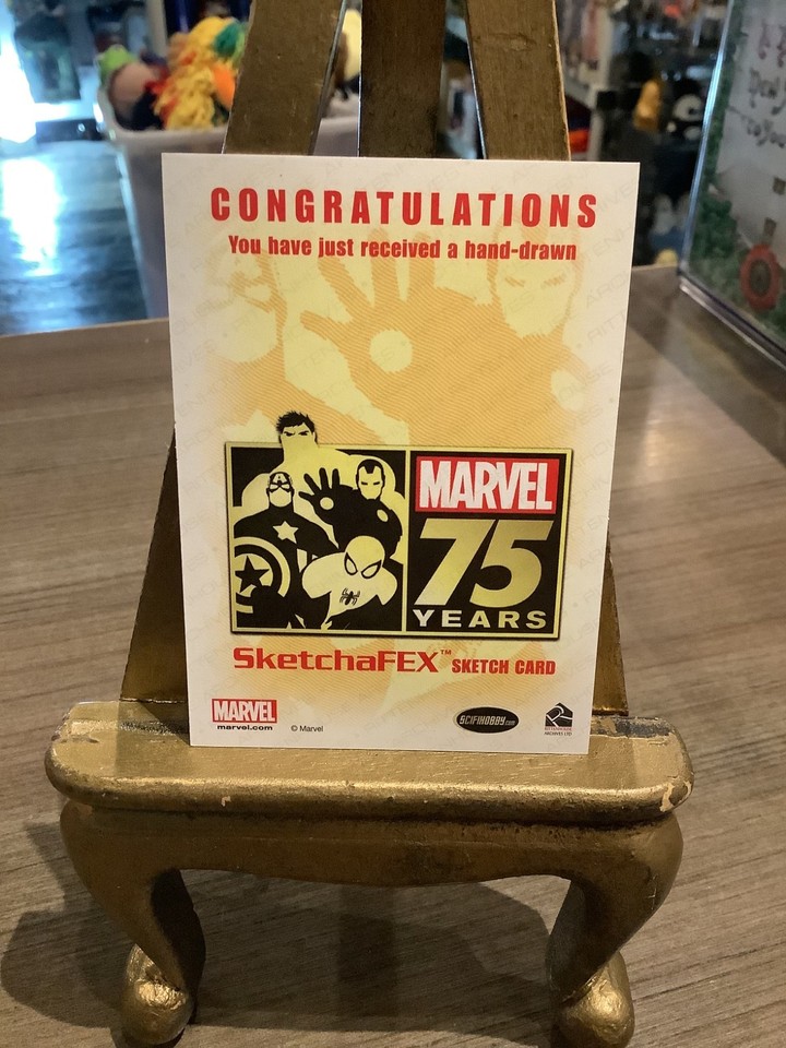Marvel sketchafex hand drawn sketch card Marvel 75 years Rittenhouse | eBay