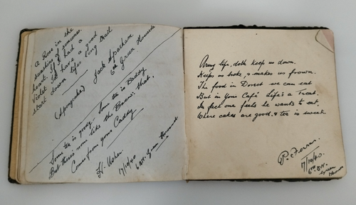 WW2 1940 DUNKIRK AUTOGRAPH BOOK OF POEMS EAST YORKSHIRE REGIMENT GREEN ...