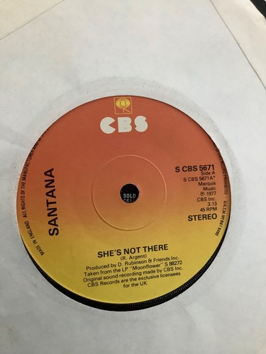 Santana She’s not here. 7" vinyl 1977. CBS | eBay UK