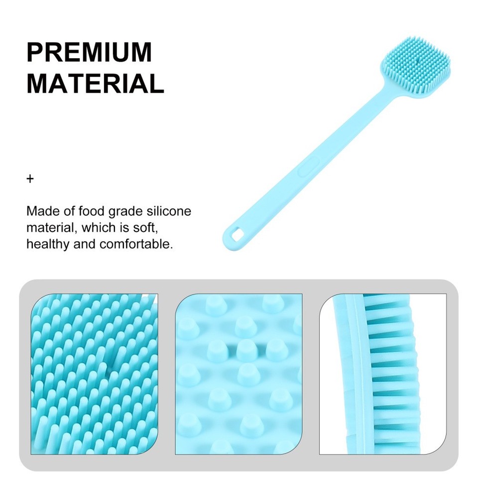 Shower Body Scrubber Shower Back Brush Body Exfoliator Silicone Body ...