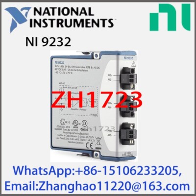 NI 9232 782000-01 Terminl 3-Channel C Series Sound and Vibration Input ...