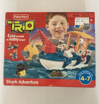 Fisher Price Trio Blocks Bricks Shark Adventure COMPLETE | eBay