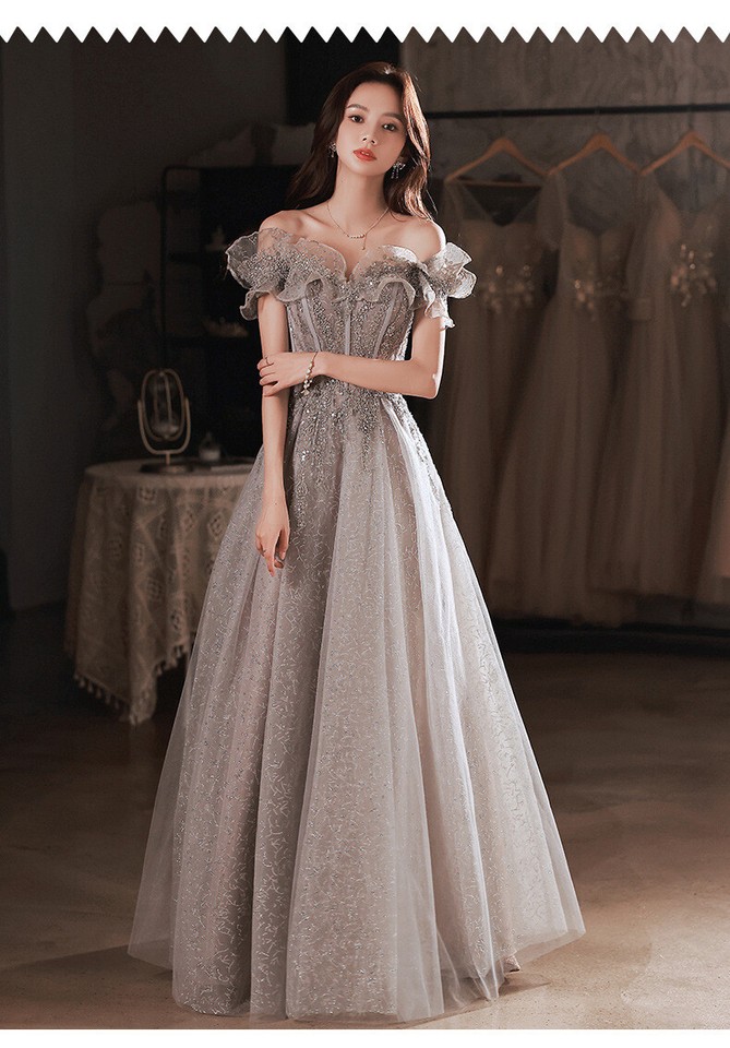 Noble Evening Formal Party Ball Gown Prom Bridesmaid Host Acting Dress ...