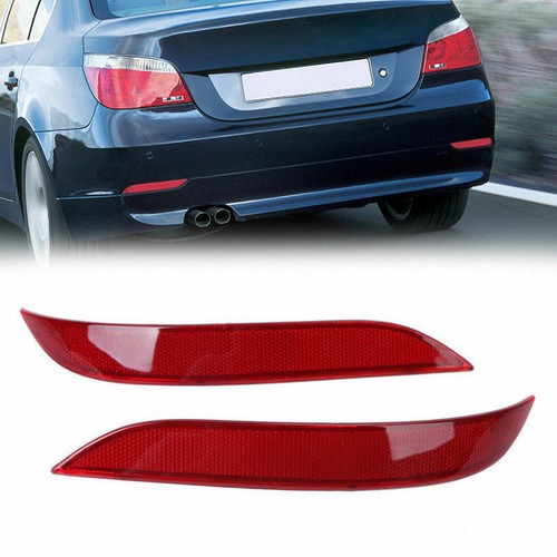 Pair LH RH Rear Bumper Reflector Light for BMW 2003-07 5-Series E60 E61 ...