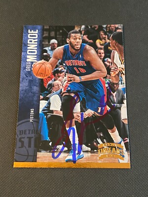 Greg Monroe Signed 2012-13 Panini Threads Card Auto Pistons NBA ...