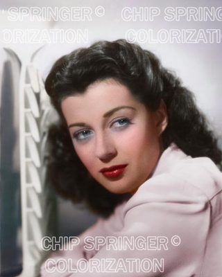 GAIL RUSSELL PORTRAIT CIRCA 1947 BEAUTIFUL COLOR PHOTO BY CHIP SPRINGER ...