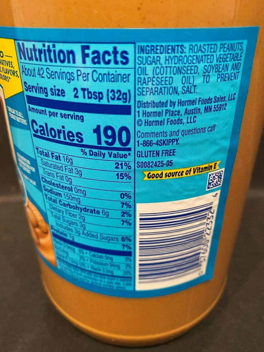 Skippy Peanut Butter Label