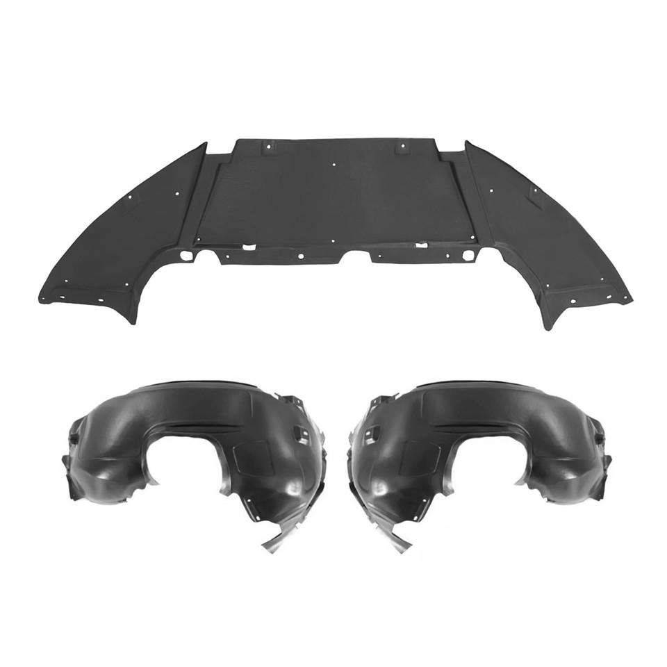Fits 2012-2014 Ford Focus S SE Front Fender Liner + Lower Engine Under ...