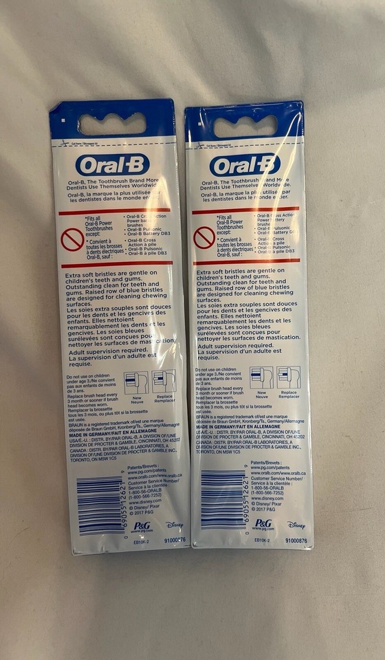 Finding Nemo Dory Oral B 4 Replacement Extra Soft Brush Heads FREE ...