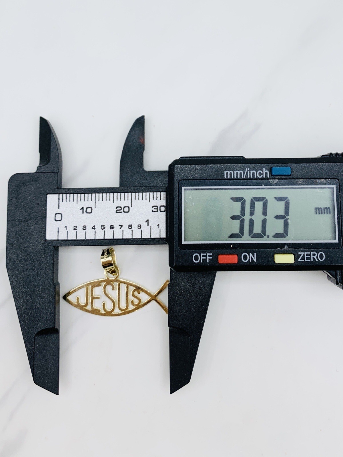 10k Solid Gold Pendant Jesus fish ichthys or ichthus- Dije De Oro Jesus ...