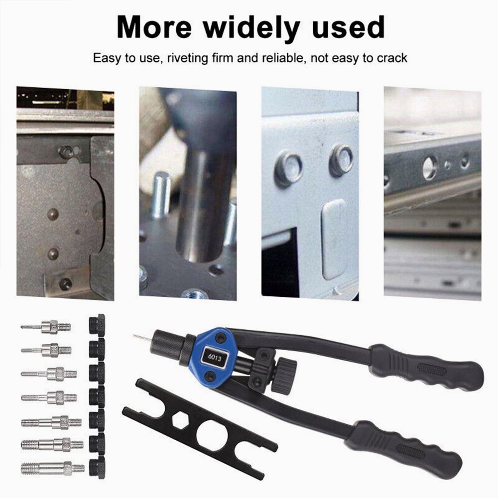 110PCS M3-M12 Professional Hand Tool Riveter Nut Rivnut Gun Mandrel ...