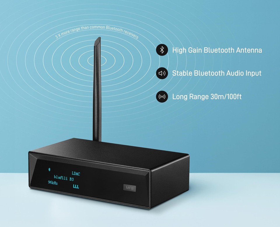 B3 Professional XLR Bluetooth v5.1 Music Receiver, LDAC & aptX HD ...