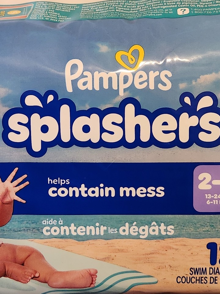 Pampers Splashers Baby Diapers Small 13-24 lb For Beach/Pool/ Swim ...