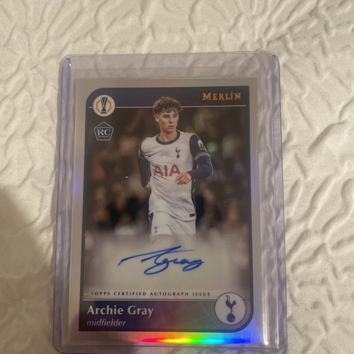 Archie Gray Rookie Silver Refractor Auto Topps Merlin UCC 2024-25 | eBay UK