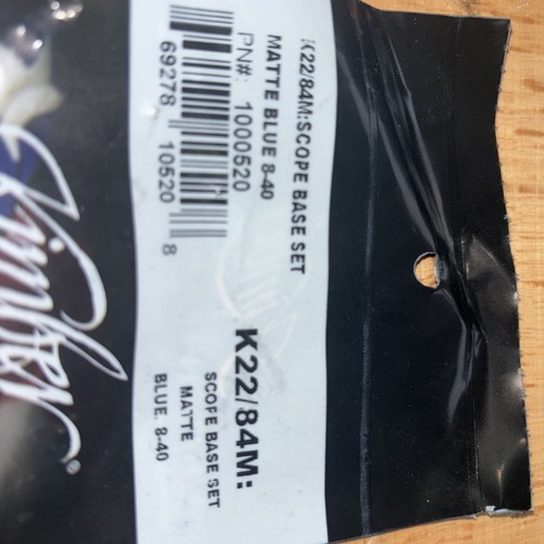 Kimber 8-40 Scope Base Set K22 84M 84L & 17 2 Piece Base Matte Blue ...