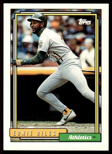 1992 Topps Ernie Riles Oakland Athletics #187 24038 | eBay