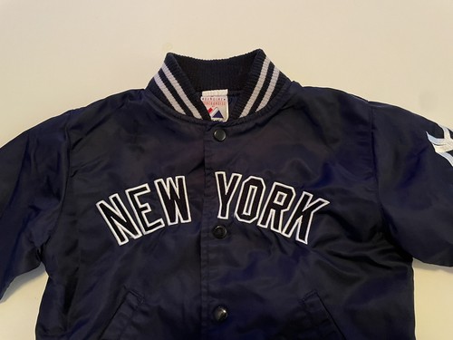 Majestic New York Yankees Satin Bomber Jacket Snaps Toddler Size 3T MLB ...