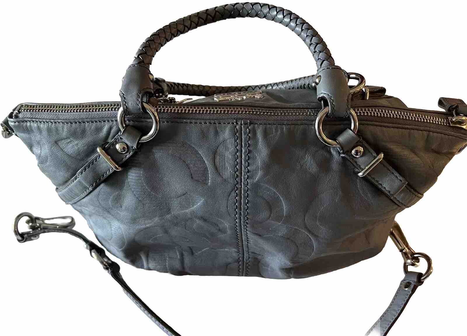 Coach Lane 69621 Leather Satchel Purse Bag - Blue 192643897632 | eBay