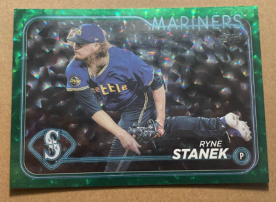 Ryne Stanek #US121 2024 Topps Update Green Crackel Foil /499 Seattle ...
