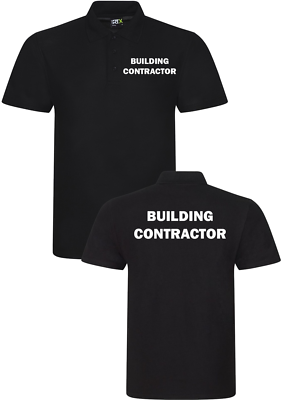 Building Construction POLO SHIRT WORKWEAR Builder Contractor repair TOP ...