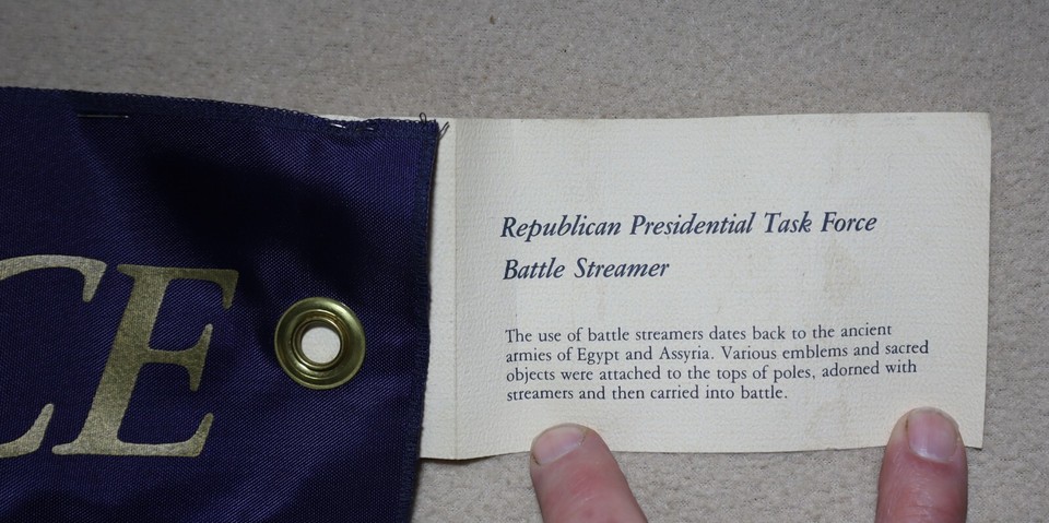 1983 REPUBLICAN PRESIDENTIAL TASK FORCE BANNER – RONALD REAGAN ...