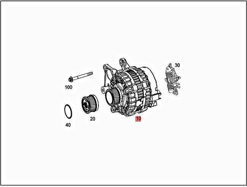 Genuine MERCEDES A205 C205 C238 C253 S205 Three-phase alternator ...