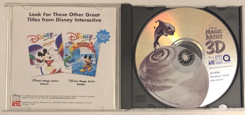Disney Program Manual Magic Artist 3D CD-Rom The Ultimate 3D Sculpt And ...