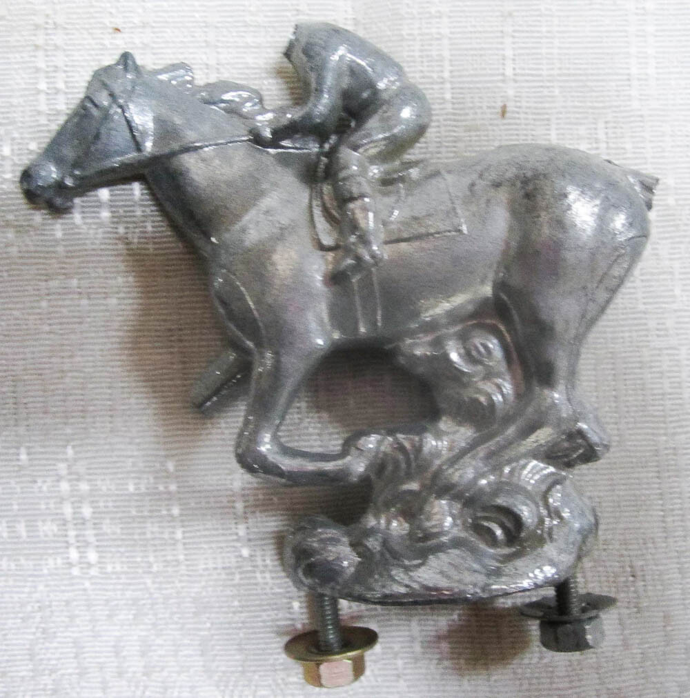 Headless horseman auto car hood ornament mascot dull alum 3-1/2" tall ...