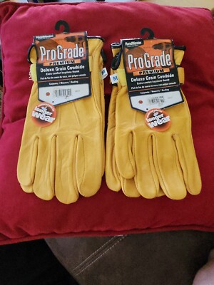 HandMaster Pro Grade PREMIUM Deluxe Cowhide Gloves - 2 Pair - Medium ...