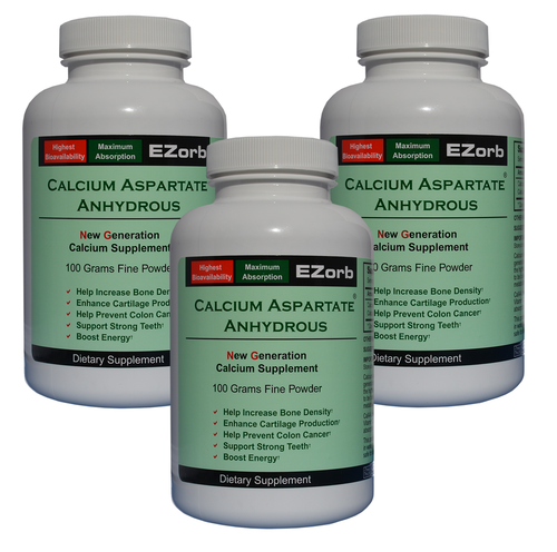 EZorb Calcium (3 Powder) Absorbs 92%, Bone Spurs Osteoporosis Arthritis ...