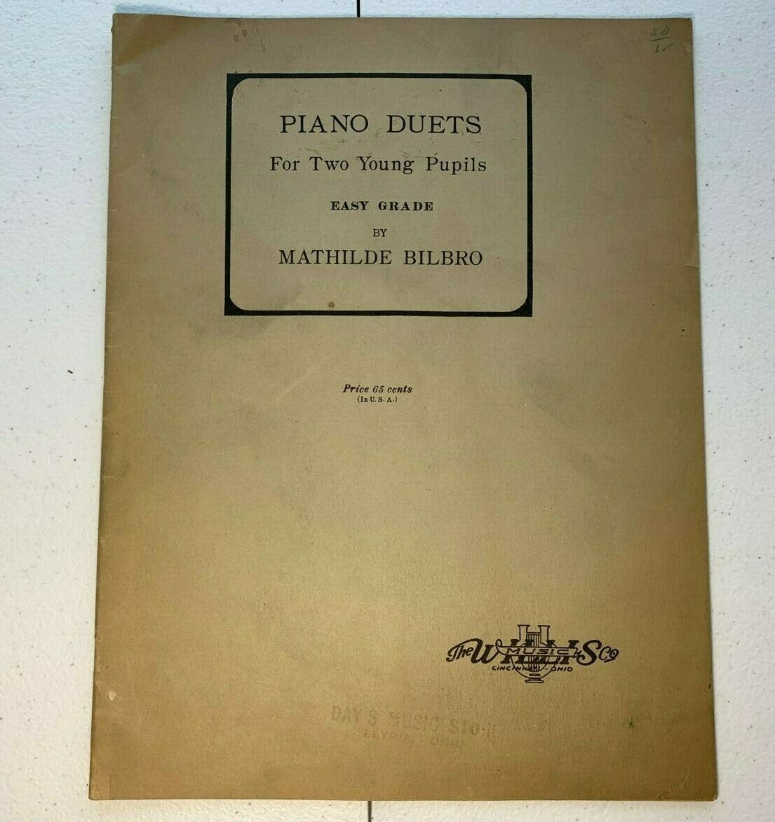 VTG SHEET MUSIC PIANO DUETS FOR TWO YOUNG PUPILS EASY GRADE BY MATHILDE ...
