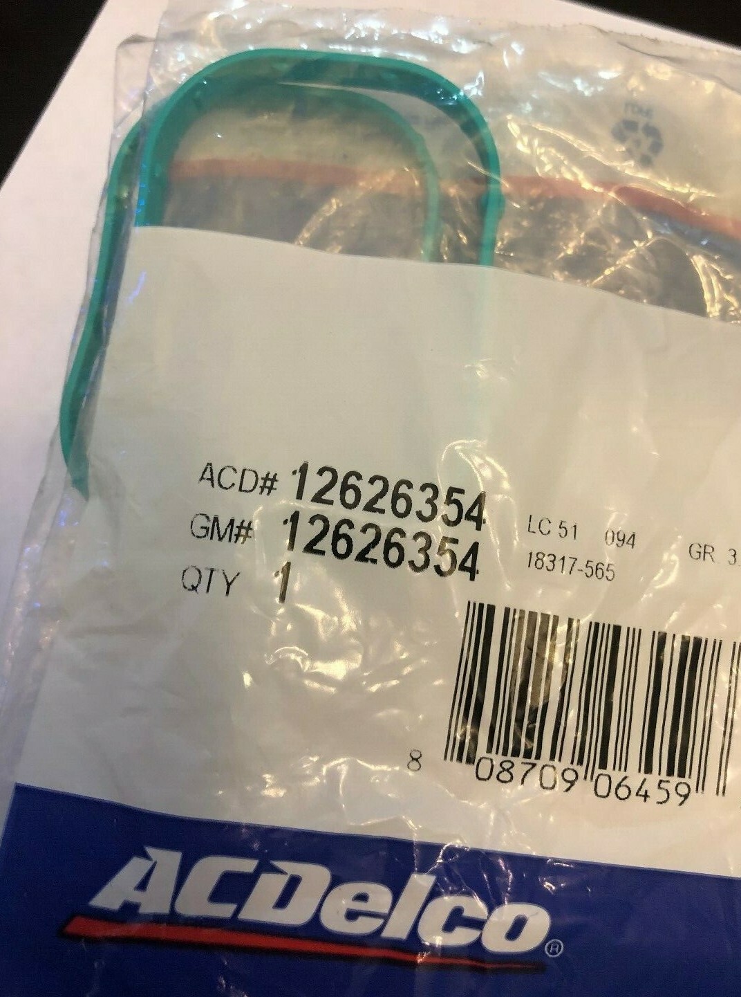 LOT OF 5 ACDELCO GM OEM-Engine Intake Manifold Gaskets 12626354 set of ...