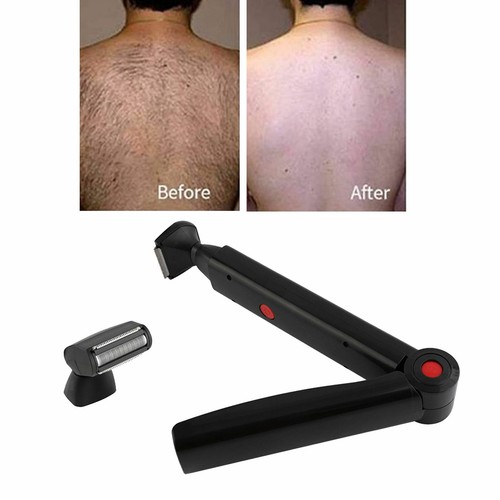 Rechargeable Long Handle Back Hair Shaver Razor Painless Back Hair ...