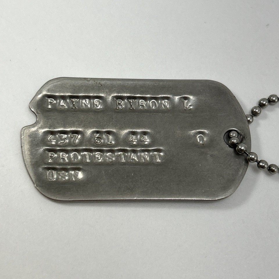 Korean War Navy Naval Dog Tags Set With Bead Chain USN Protestant ...